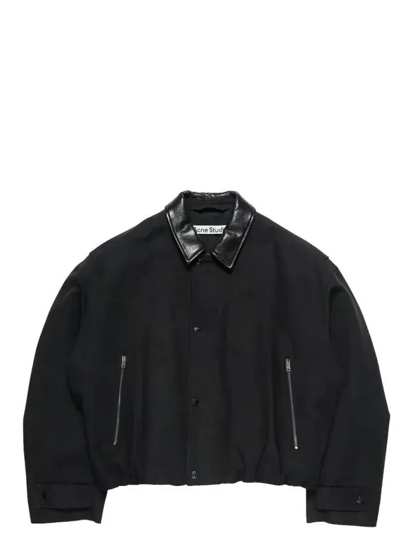 Acne Studios Contrast-collar Shirt Jacket - Black