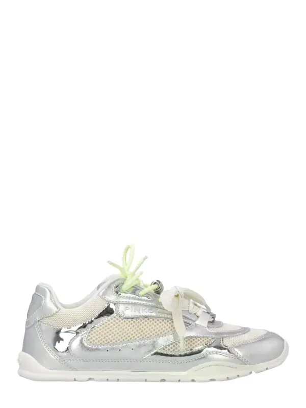 Pinko Panelled Low Top Sneakers - Silver