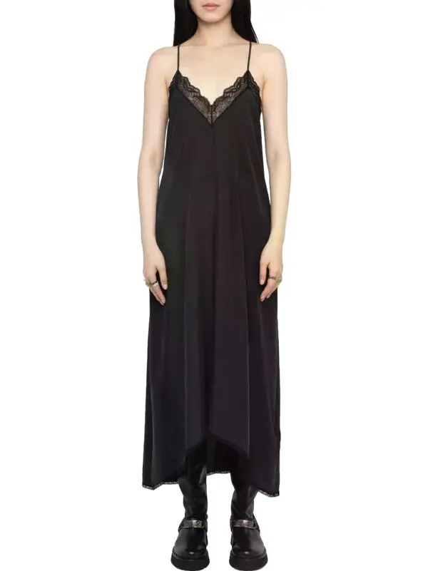 Zadig&Voltaire Lace-trim Midi Dress - Black