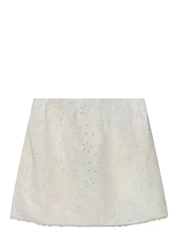 Posse Salma Floral-embroidered Skort - White