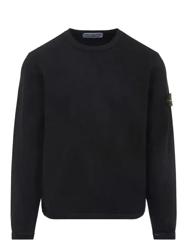 Stone Island Logo-detail Sweater - Black