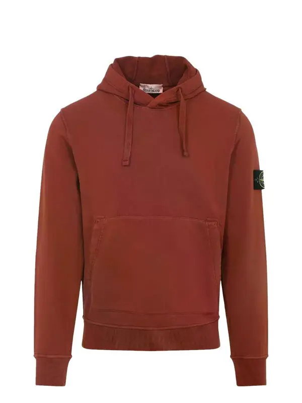 Stone Island Logo-detail Hoodie - Brown