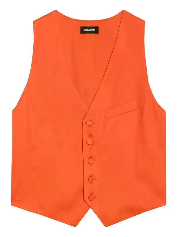 Zadig&Voltaire Emaus V-neck Waistcoat - Orange