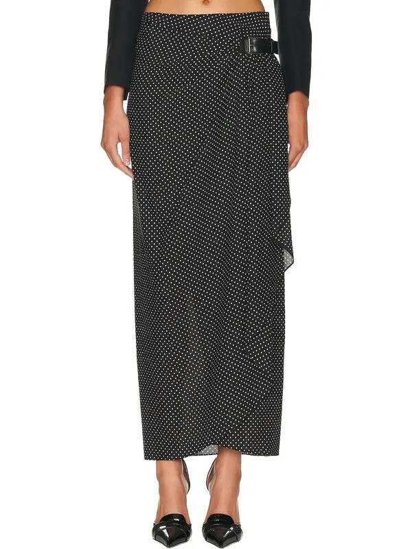 TOM FORD Wrap Skirt - Black & Off White