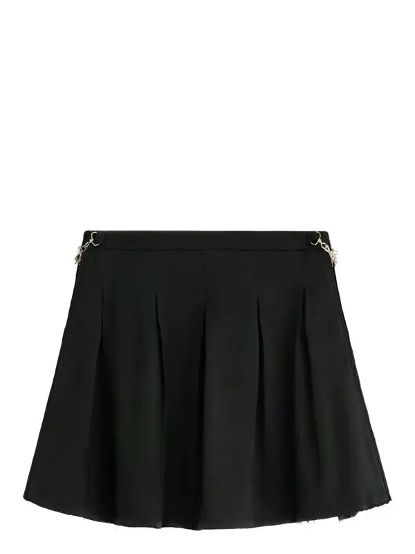 Our Legacy Frayed Pleated Skirt - Black