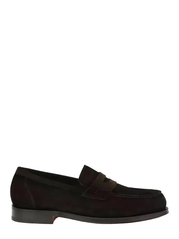 Santoni Suede Loafers - Brown