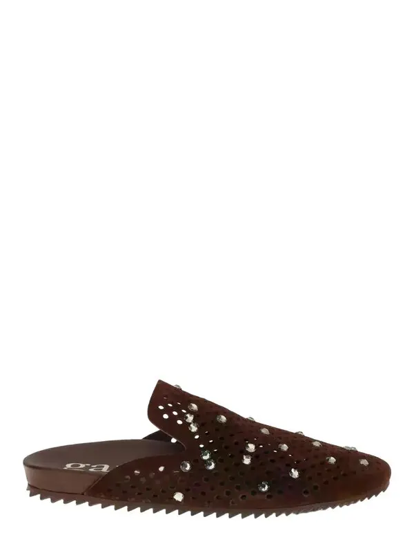 PEDRO GARCIA Braidy Perforated Sandals - Brown