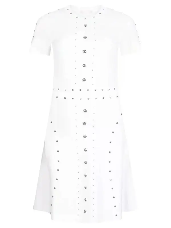 Liu Jo Studded Knit Mini Dress - White