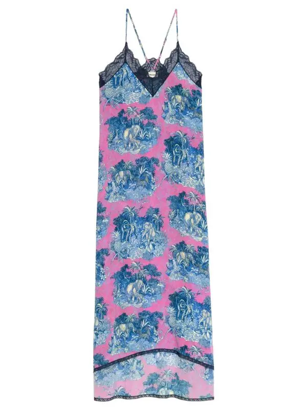 Zadig&Voltaire Graphic-print Midi Dress - Pink