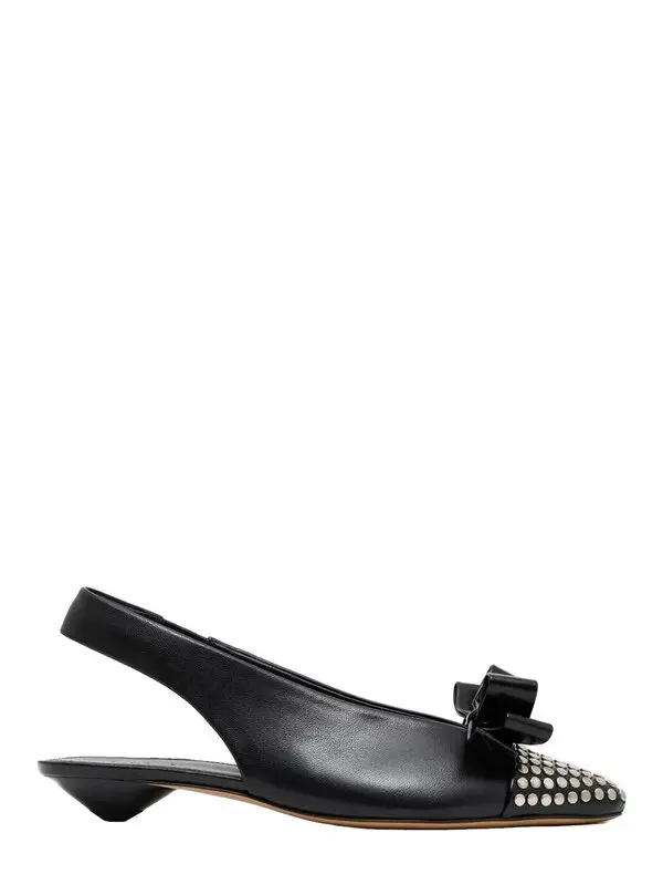 Chloé Bow-detail Kitten Heel Sandals - Black