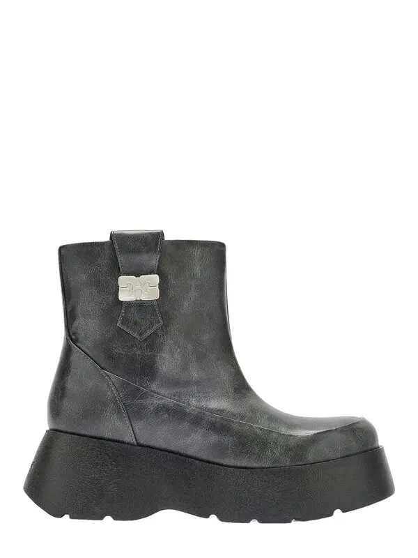 GANNI Kat Platform Boots - Grey