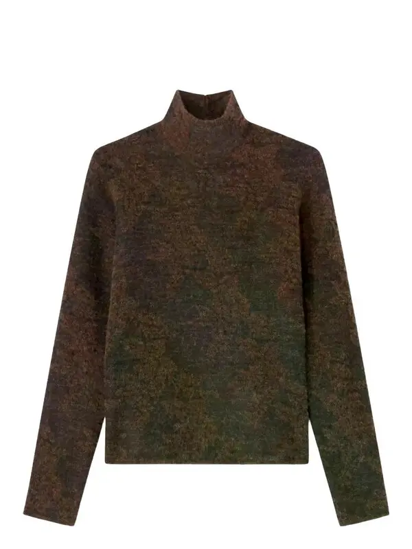 GANNI High-neck Sweater - Brown