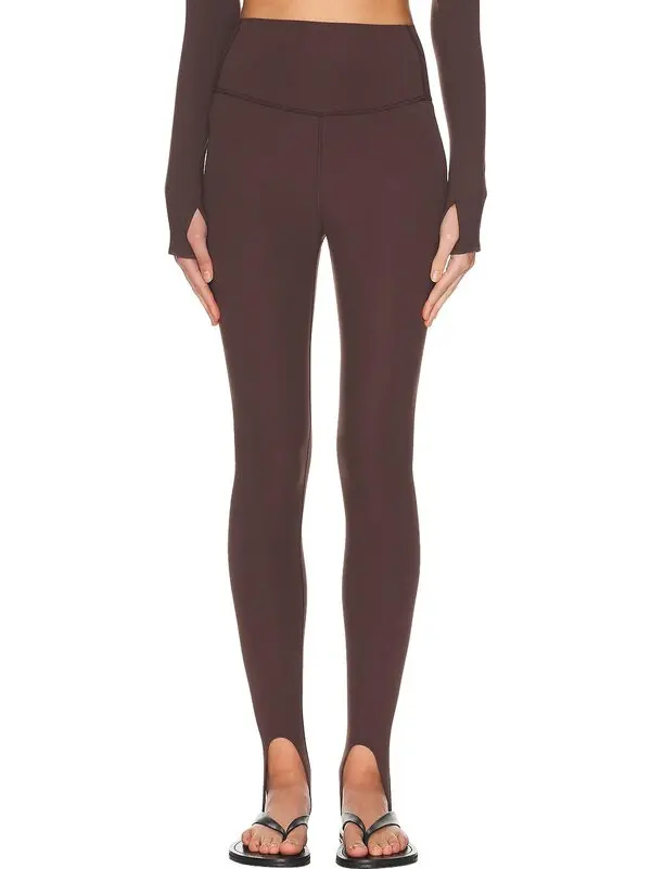 Splits59 River High-waist Stirrup Leggings - Dark Chocolate