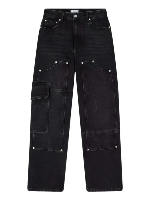 GANNI Cargo Jeans - Black