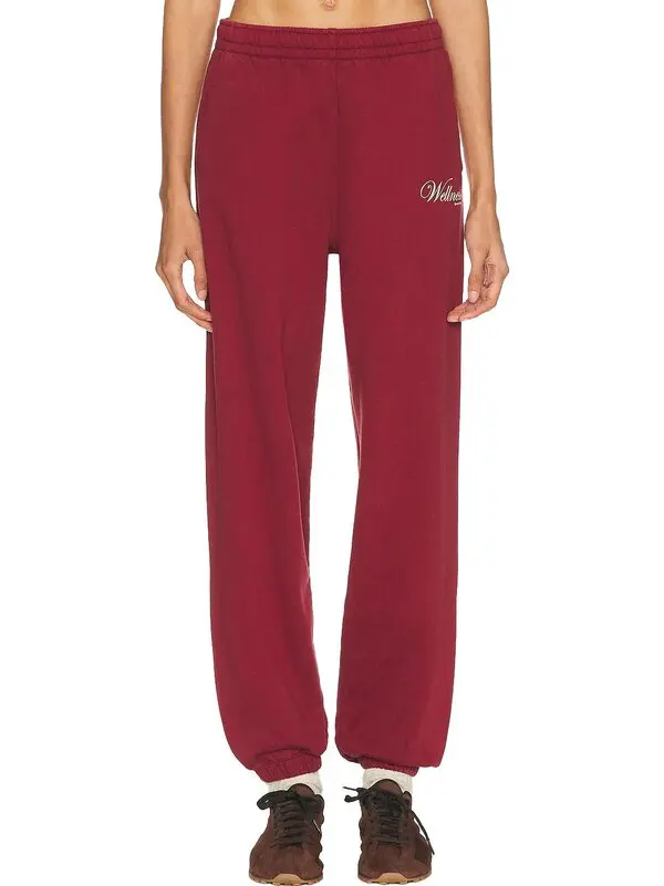 SPORTY & RICH Soho Sweatpant - Merlot