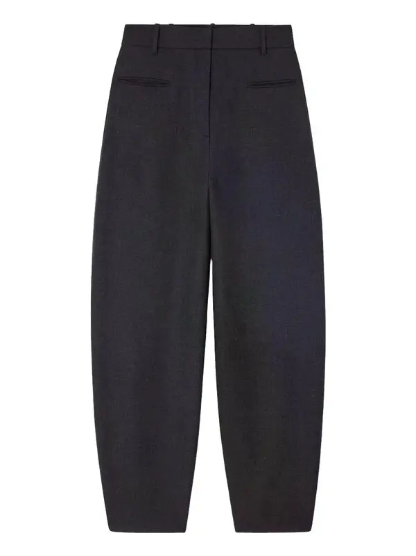 GANNI Logo-patch Trousers - Grey