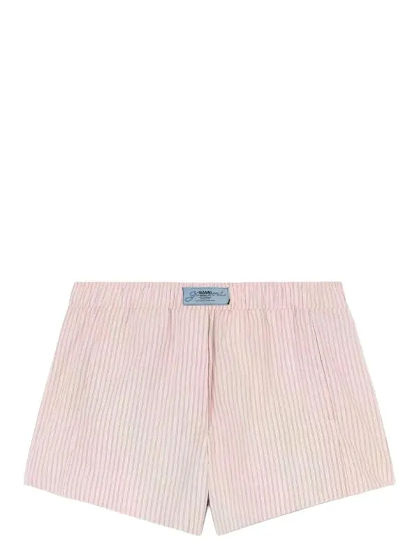 GANNI Striped Shorts - Pink