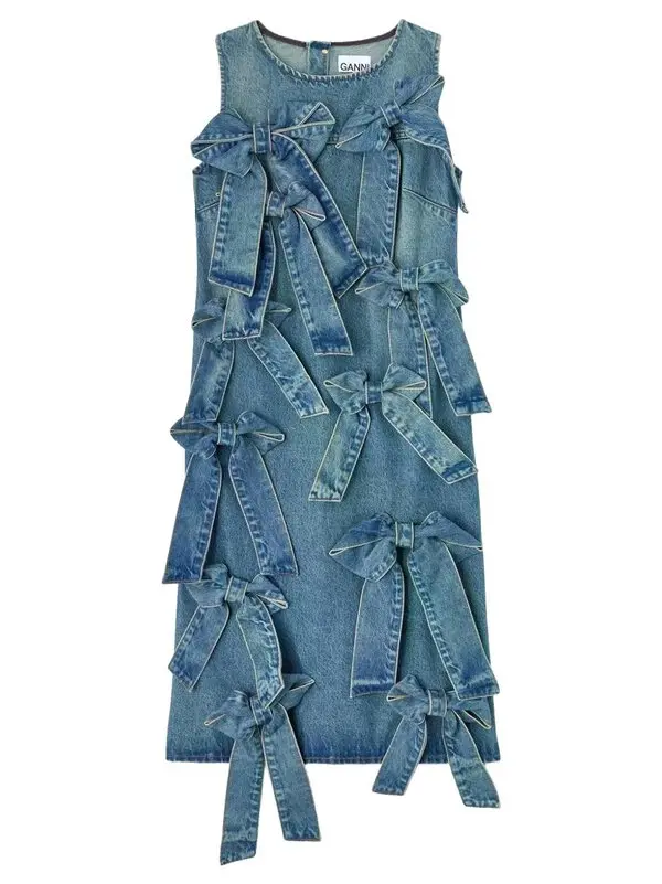 GANNI Denim Midi Dress - Blue