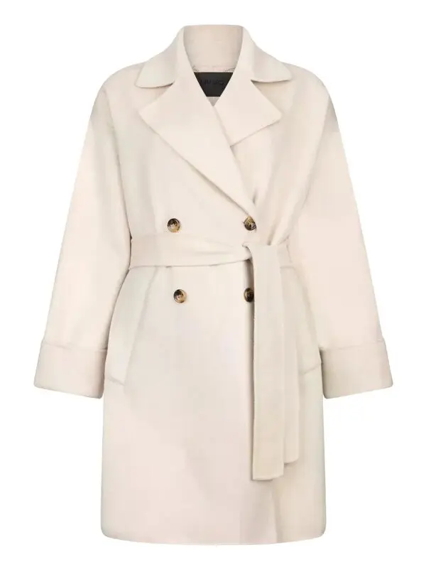 Liu Jo Double-breasted Coat With Belt - Neutrals