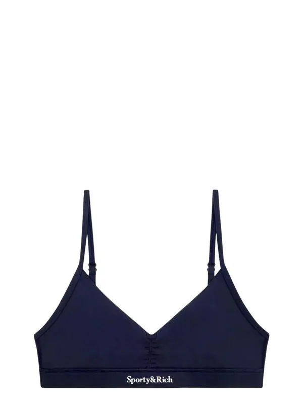 SPORTY & RICH V-neck Performance Bra - Blue