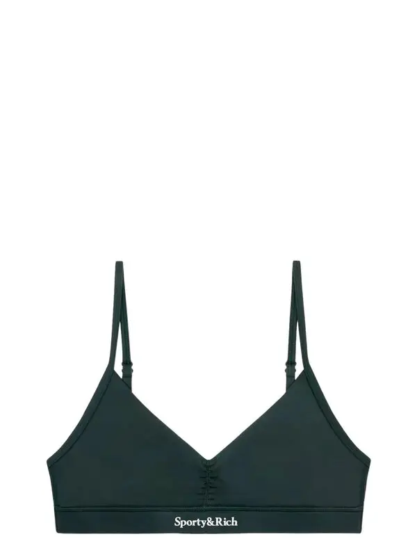 SPORTY & RICH Adjustable-strap Bra Top - Green