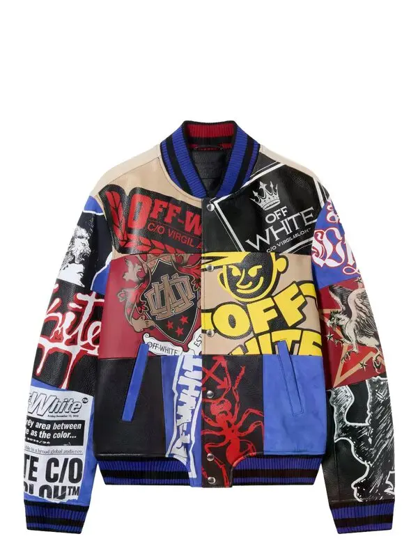 Off-White Multi-patch Varsity Jacket - Black