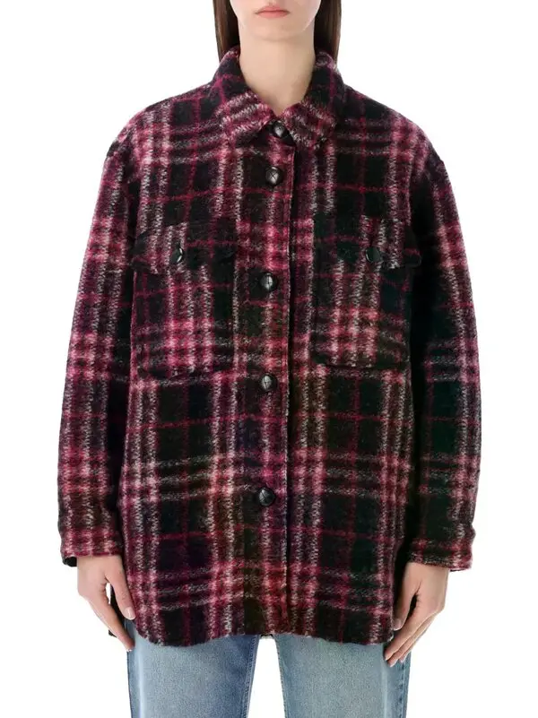 MARANT ETOILE Checked Overshirt - Black
