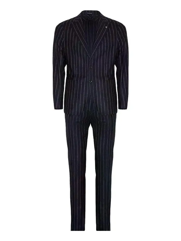 Tagliatore Pinstripe Two-button Suit - Blue