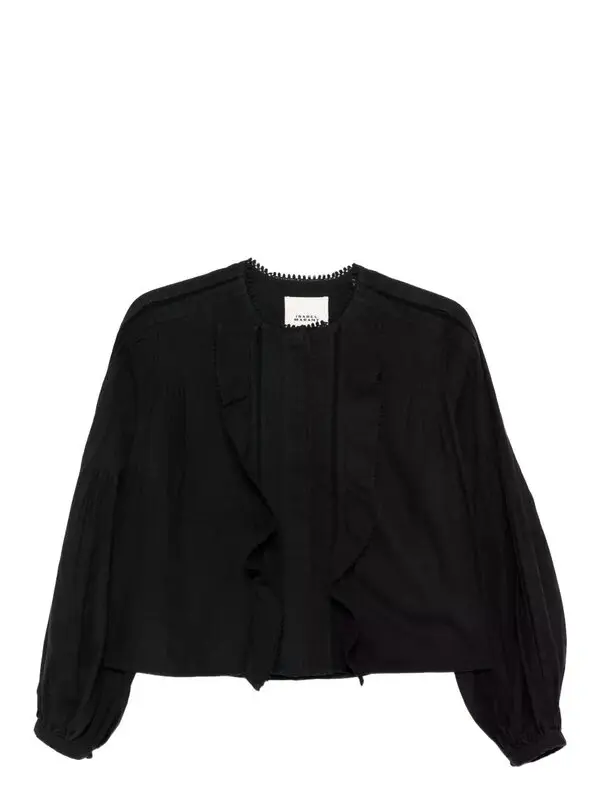 Isabel Marant Cubraly Ruffled Shirt - Black