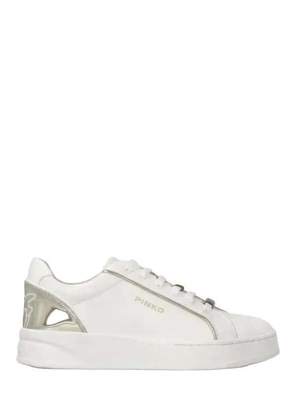 Pinko Logo-lettering Sneakers - White