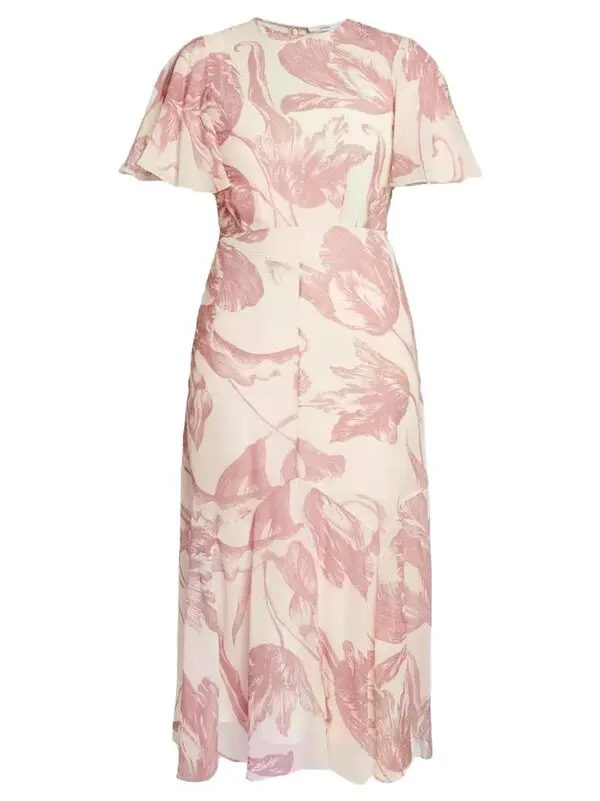 Erdem Floral-print Midi Dress - Neutrals