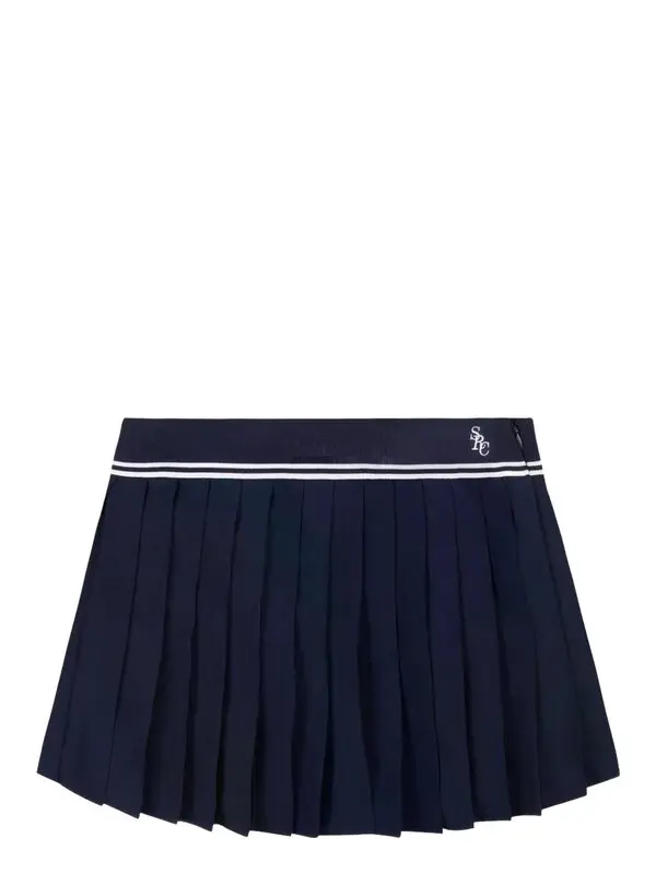 SPORTY & RICH Pleated Mini Skirt - Blue