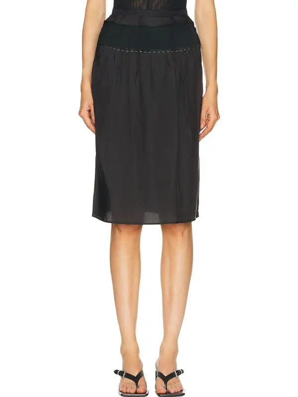 MAISON MARGIELA Midi Skirt - Carbon & Black