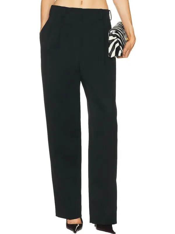 Givenchy Double Pleated Low Waist Pant - Black