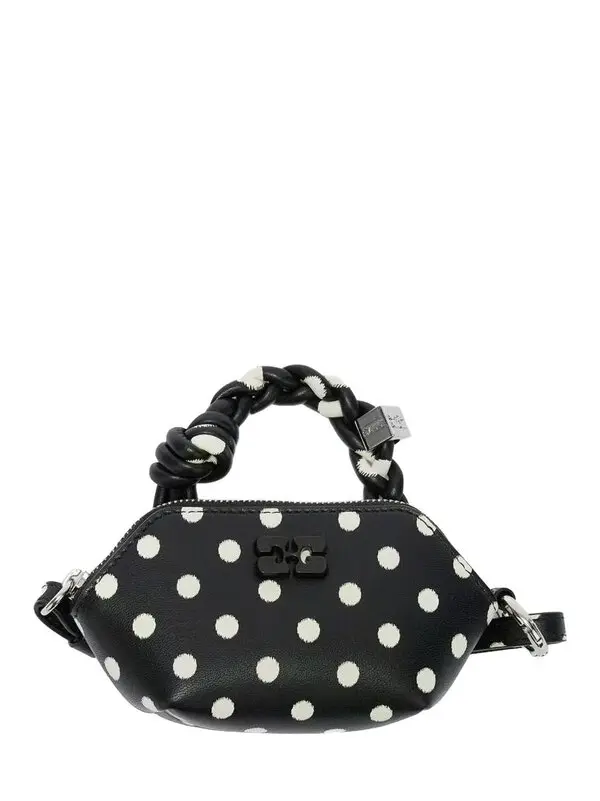 GANNI Polka Dot-print Mini Bag - Black