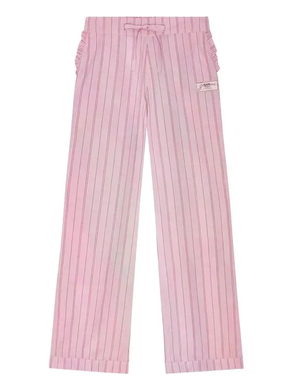 GANNI Pinstriped Trousers - Pink