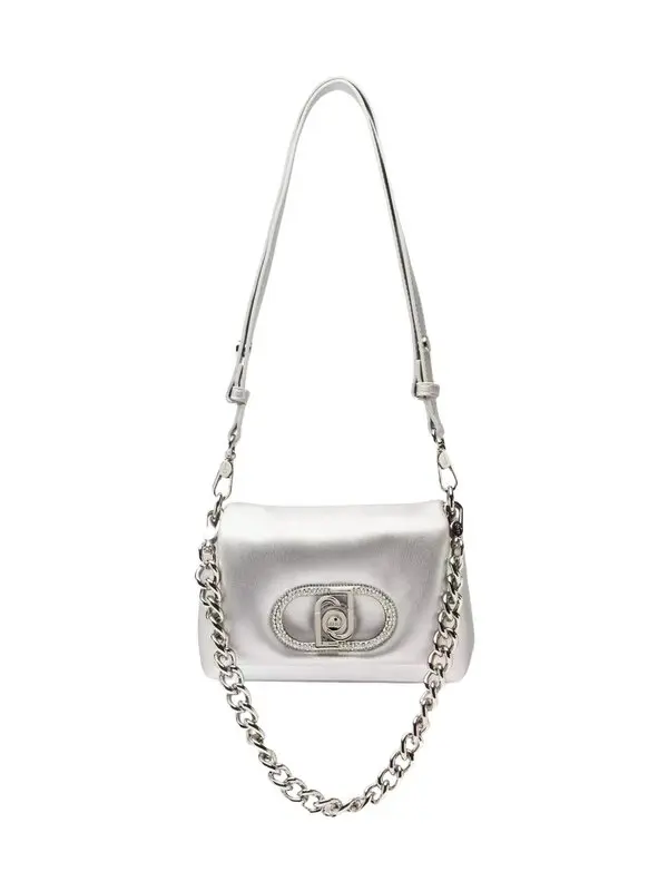 Liu Jo Lapuffy Nappa Effect Chain Bag - Silver