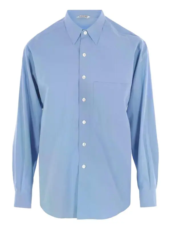 Auralee Pocket Button Shirt - Blue