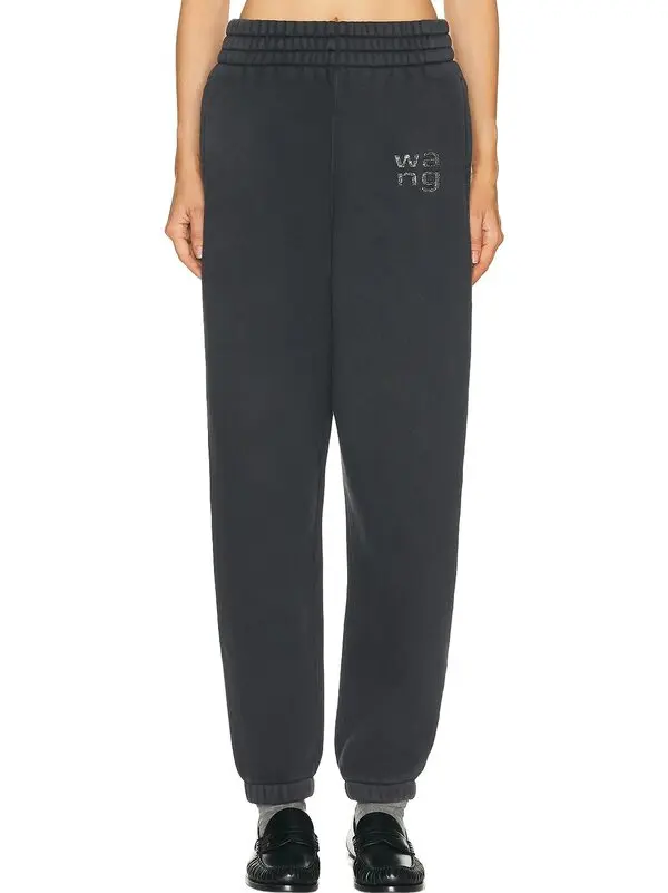 Alexander Wang Hotfix Logo Sweatpants - Washed Black