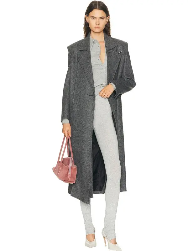 Attico Long Coat - Dark Grey