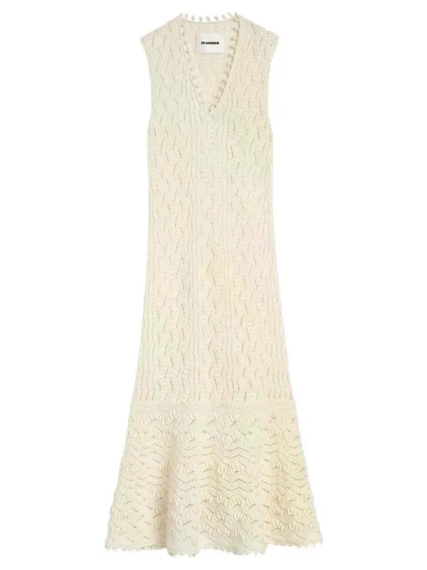 JIL SANDER Passementerie-detail Dress - Neutrals