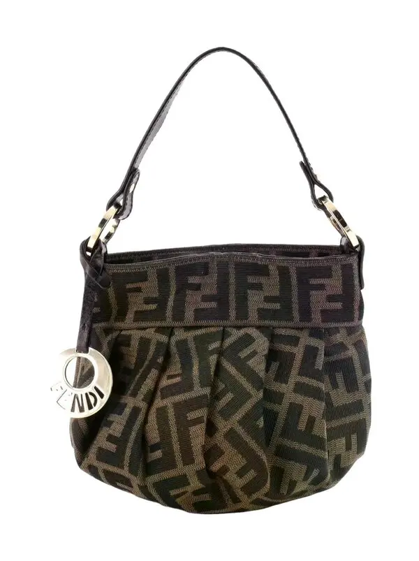 Fendi Chef Handle Bag Zucca Canvas Mini Hobo Bag - Brown