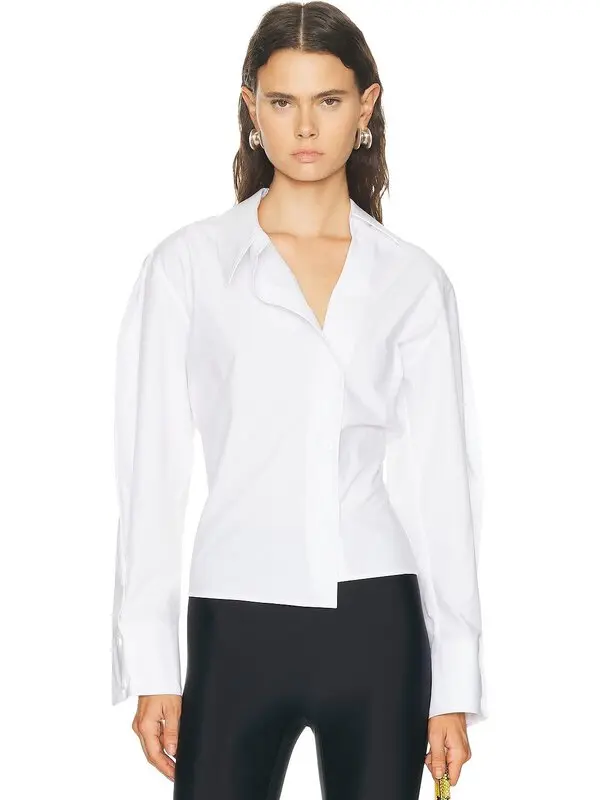 Attico Asymmetrical Shirt - White