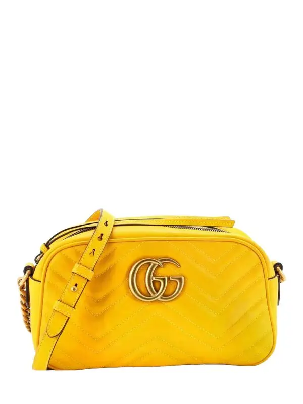 Gucci Gg Marmont Small Crossbody Bag - Yellow