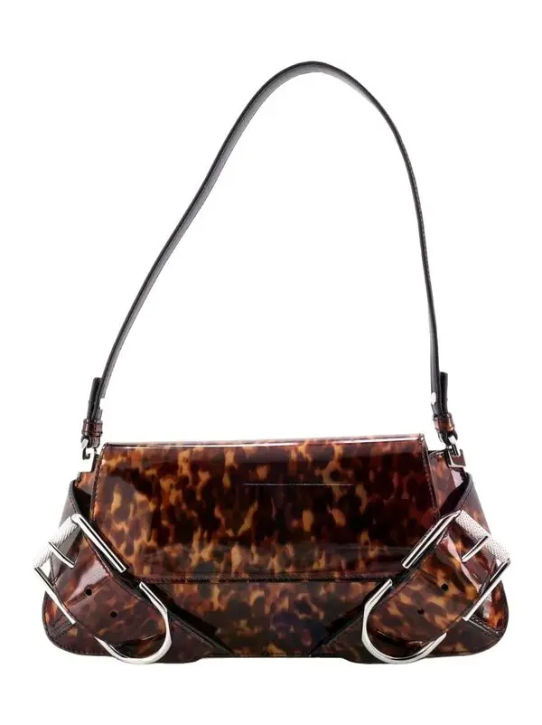 Givenchy Voyou Flap Printed Patent Shoulder Bag - Multicolour