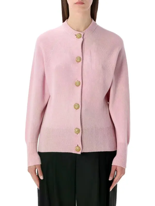 Balmain Buttoned Cardigan - Pink