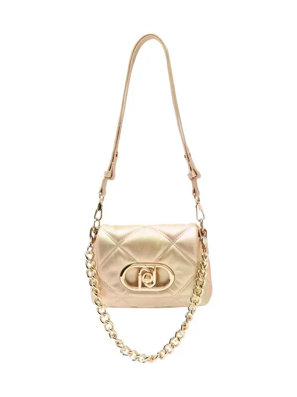 Liu Jo Quilted Monogram Satchel - Gold