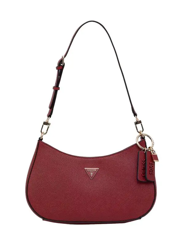 Guess Logo-charm Shoulder Bag - Red