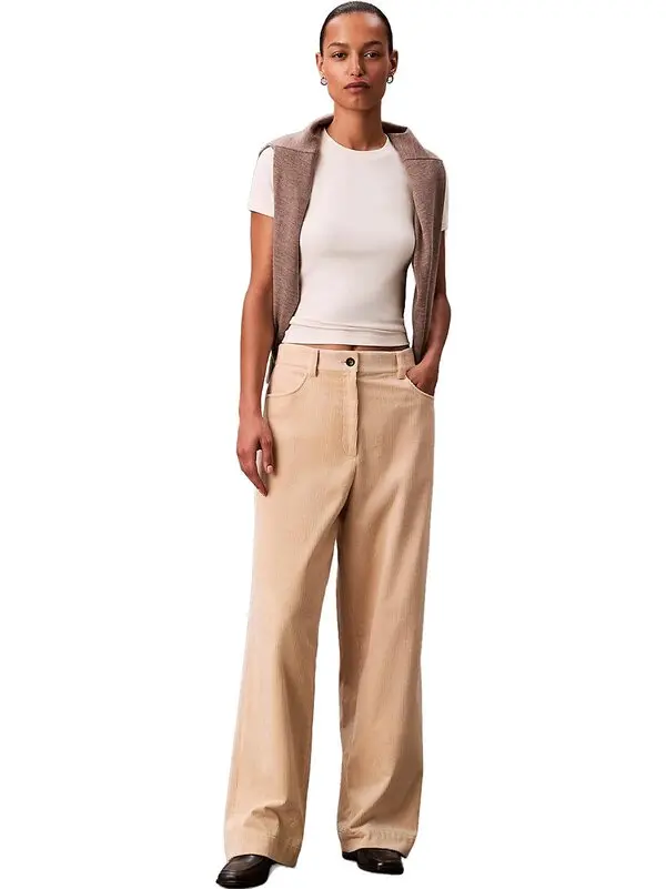 Calvin Klein Corduroy Relaxed Pants - Birch