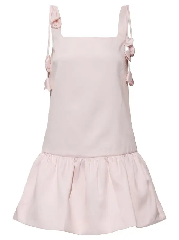 SELF-PORTRAIT Strappy Mini Dress With Bow Detail - Pink